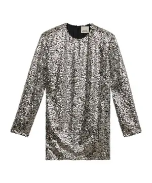 Isabel Marant Étoile Heliane Sequined Tulle Mini Dress