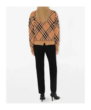 Burberry Checked Crewneck Jumper