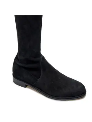 STUART WEITZMAN Suede Thigh-high Boots With Tie Fastening - Black