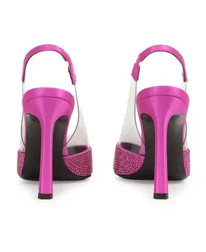 SERGIO ROSSI Rhinestone Embellished Slingback Heels