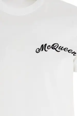 Alexander McQueen Logo Embroidered T-shirt
