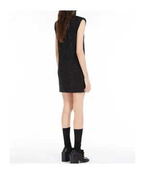 Sportmax Embellished Turtleneck Mini Dress