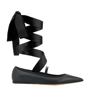 Ribbon Tie Ballet Flats