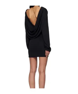 Jacquemus Gathered Long Sleeve Dress