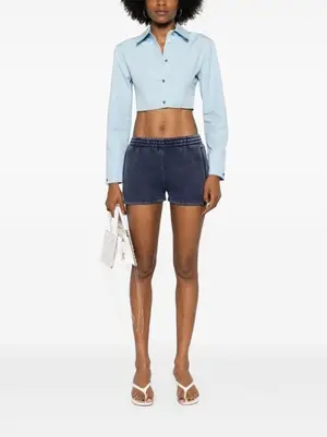 Alexander Wang Embossed-logo Track Shorts