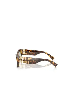 Miu Miu Square Frame Sunglasses With Logo Detail - Green