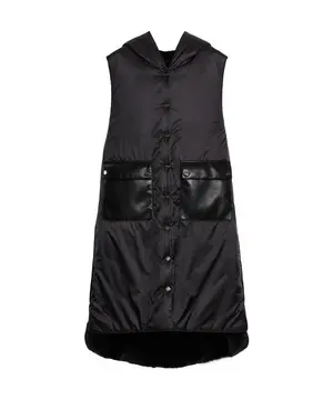 Max Mara Buttoned Sleeveless Jacket With Hood