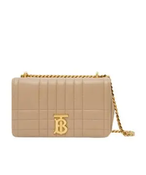 Burberry Burberry Lola Quilted Leather Shoulder Bag With Logo Plaque Brown