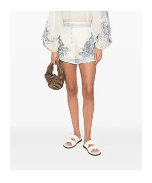 ALEMAIS Villa Romantica Printed High Waisted Shorts