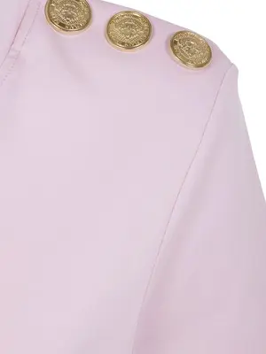Balmain Logo Print Crewneck T-shirt - Pink