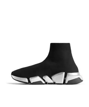 Balenciaga Speed 2.0 Recycled Knit Sneakers - Black/silver