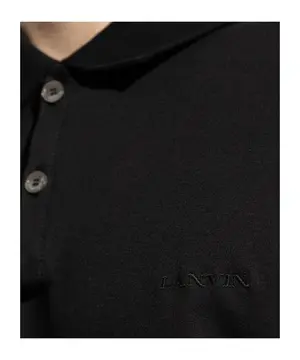LANVIN Logo Embroidered Polo Shirt