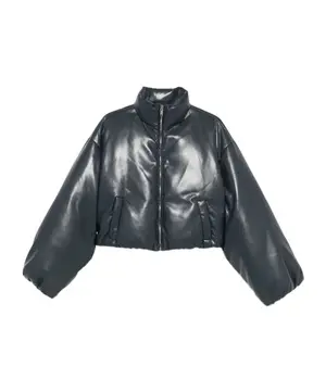 Nanushka Lilima Cropped Puffer Jacket - Black