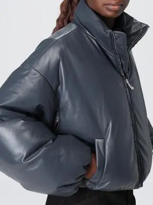 Nanushka Lilima Cropped Puffer Jacket - Black