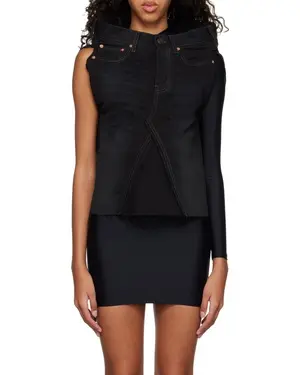 Balenciaga Ripped Denim Skirt