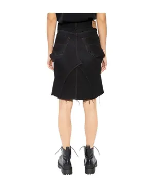 Balenciaga Ripped Denim Skirt