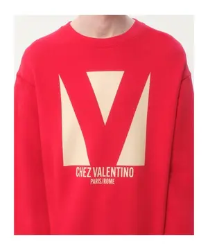Valentino Garavani Chez Printed Crewneck Sweatshirt - Red