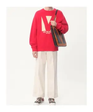 Valentino Garavani Chez Printed Crewneck Sweatshirt - Red