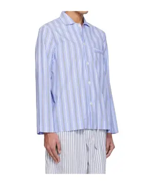 TEKLA Long-sleeved Striped Pajama Shirt