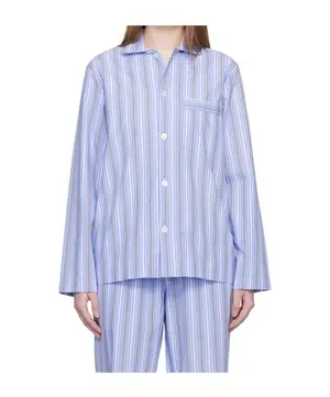 TEKLA Long-sleeved Striped Pajama Shirt