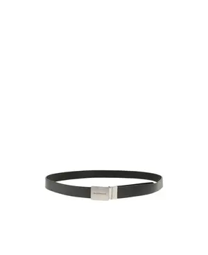 Emporio Armani Logo Buckle Reversible Leather Belt