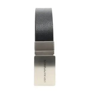 Emporio Armani Logo Buckle Reversible Leather Belt
