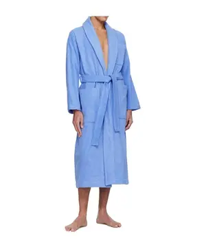TEKLA Lace-up Bathrobe - Light Blue