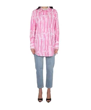 PATOU Printed Mini Dress With Shirt Collar