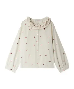Bonpoint Embroidered Cherry Blouse - White