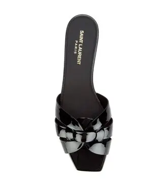 Saint Laurent Tribute Flat Sandals - Black