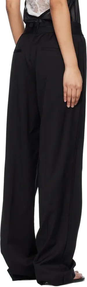Helmut Lang Elastic Waist Straight Leg Trousers