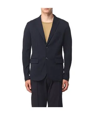 Emporio Armani Stripe Patterned Single Breasted Jacket