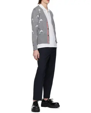 Thom Browne Classic Pique Stripe Relaxed Polo Shirt