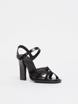 Max Mara Strappy High Heel Sandals - Black