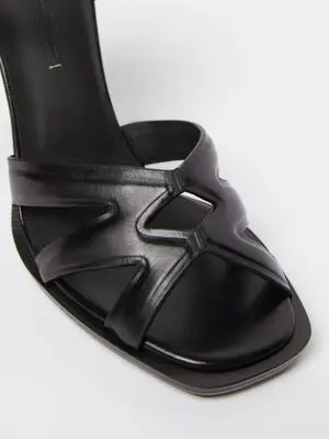 Max Mara Strappy High Heel Sandals - Black
