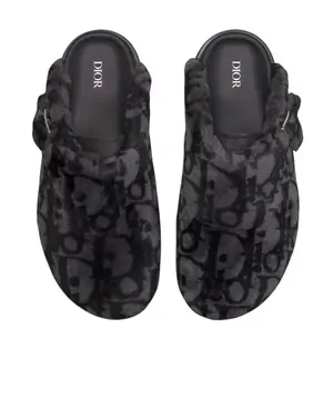 Dior Aqua Mule With Oblique Pattern