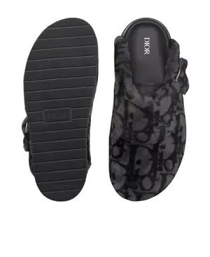 Dior Aqua Mule With Oblique Pattern