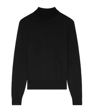 Celine Triomphe High Collar Sweater In Wool