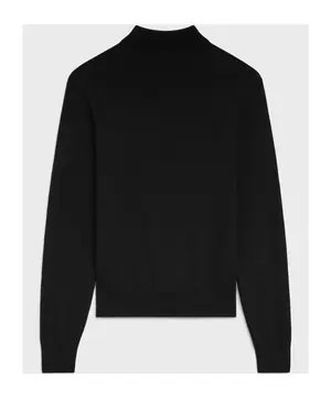Celine Triomphe High Collar Sweater In Wool