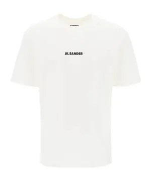 JIL SANDER Crewneck T-shirt With Logo Print - White