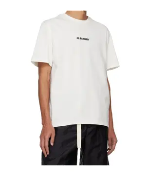 JIL SANDER Crewneck T-shirt With Logo Print - White