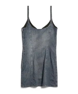 Balenciaga Corseted Denim Mini Dress