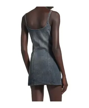 Balenciaga Corseted Denim Mini Dress