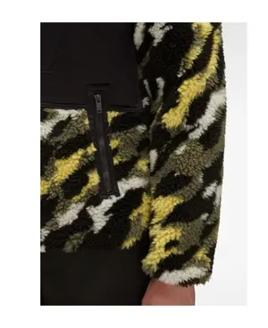 Moose Knuckles Printed Velvet Zipper Jacket