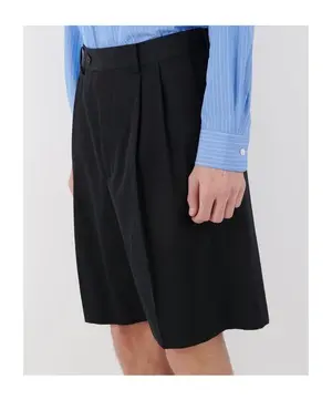 Auralee Wool Belt Loop Shorts