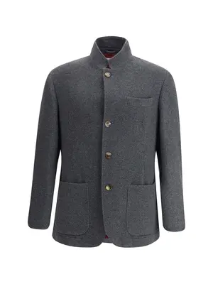 Brunello Cucinelli Single-breasted Jacket With Stand Collar