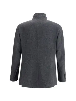 Brunello Cucinelli Single-breasted Jacket With Stand Collar