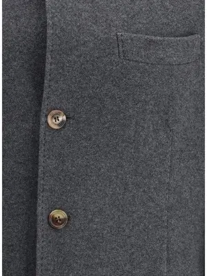 Brunello Cucinelli Single-breasted Jacket With Stand Collar
