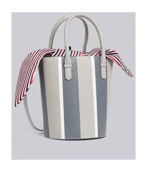 Thom Browne Rwb Stripe Lining Bucket Bag