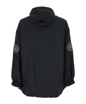 Balenciaga Logo Patch Hooded Coat